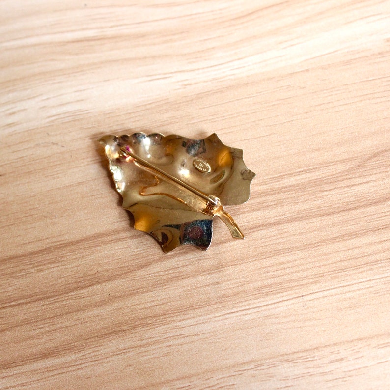 Leaf Pin Vintage Gold-filled - Etsy