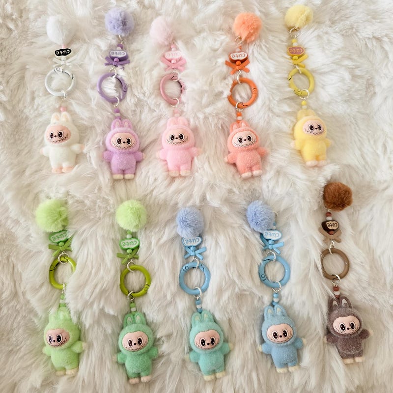 Labubu Popmart Keychains - Etsy
