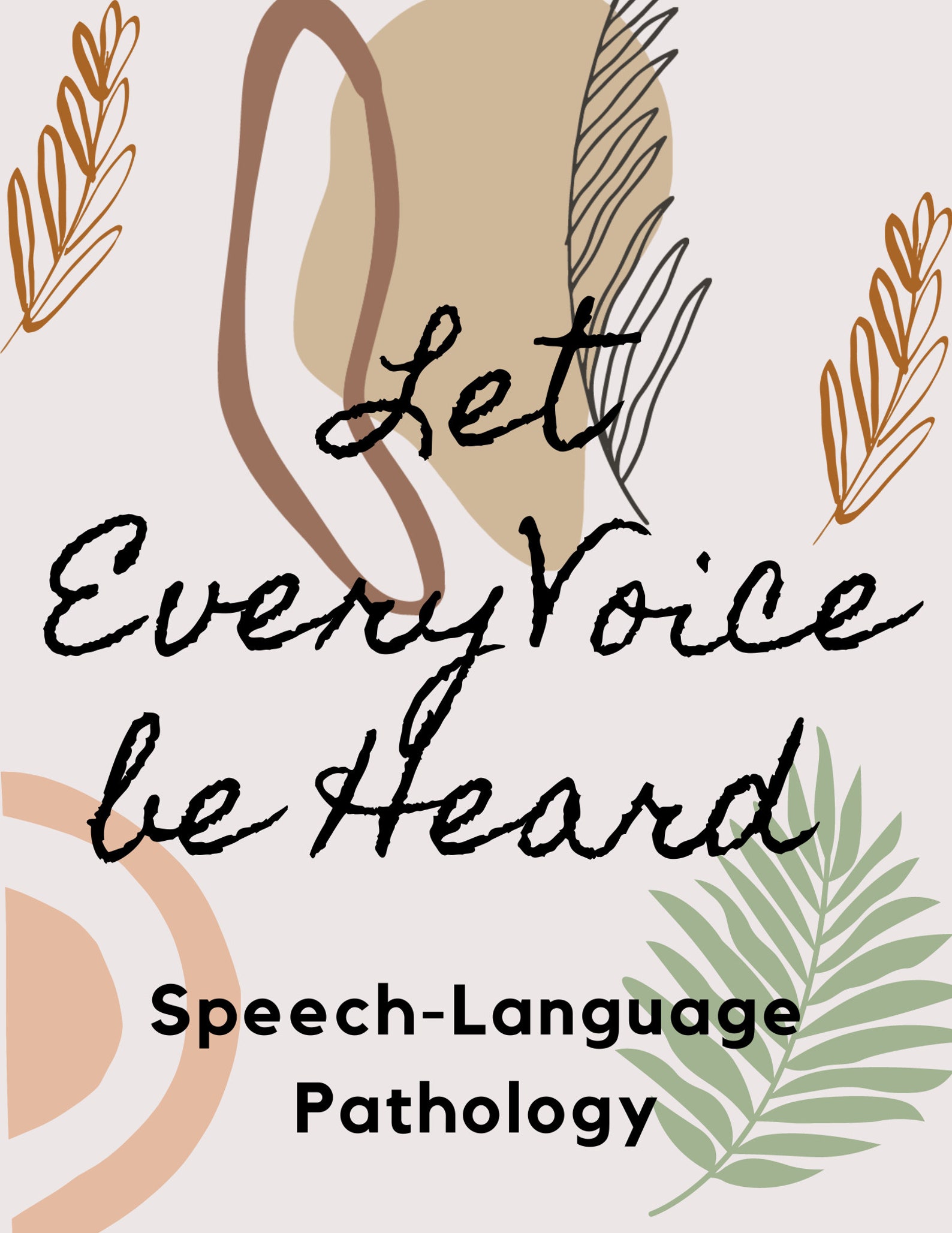 Let Every Voice Be Heard Digital Poster, SLP Decor, Speech Therapy Room ...