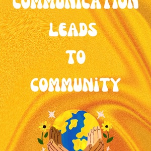 Communication Leads to Community Poster, SLP Decor, Speech Therapy Room ...