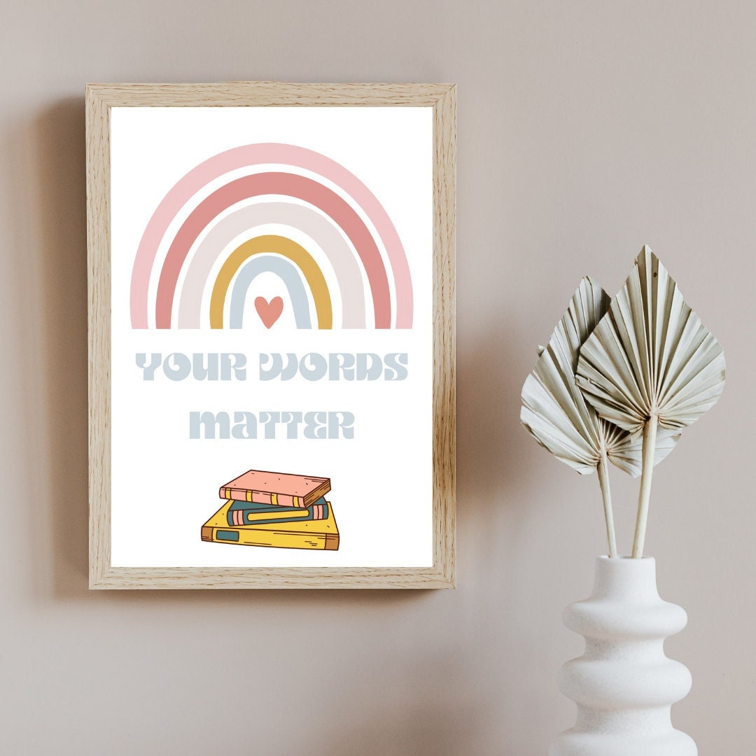 Your Words Matter Digital Poster SLP Decor Speech Therapy - Etsy
