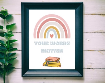 Your Words Matter Poster - Etsy