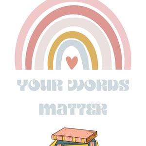 Your Words Matter Digital Poster, SLP Decor, Speech Therapy Room - Etsy