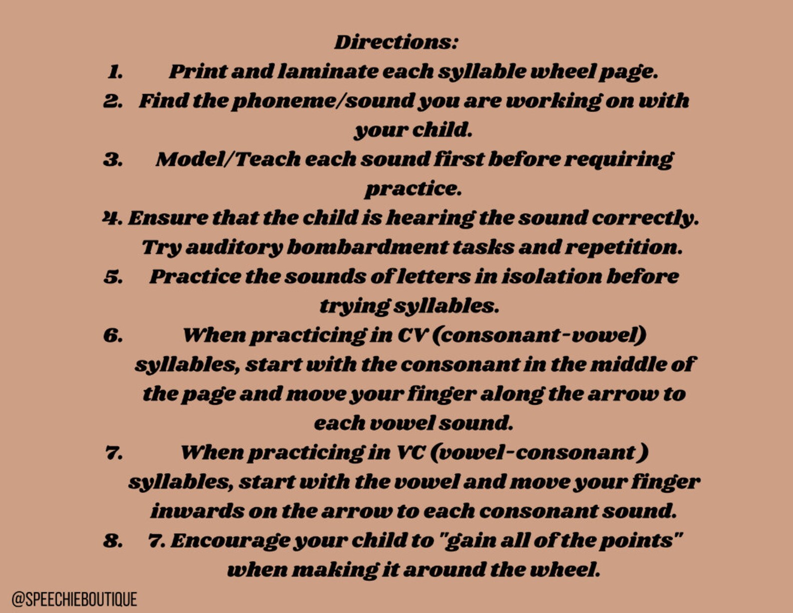 Syllable Wheels for Articulation Speech Sounds, Enhance Phonological ...