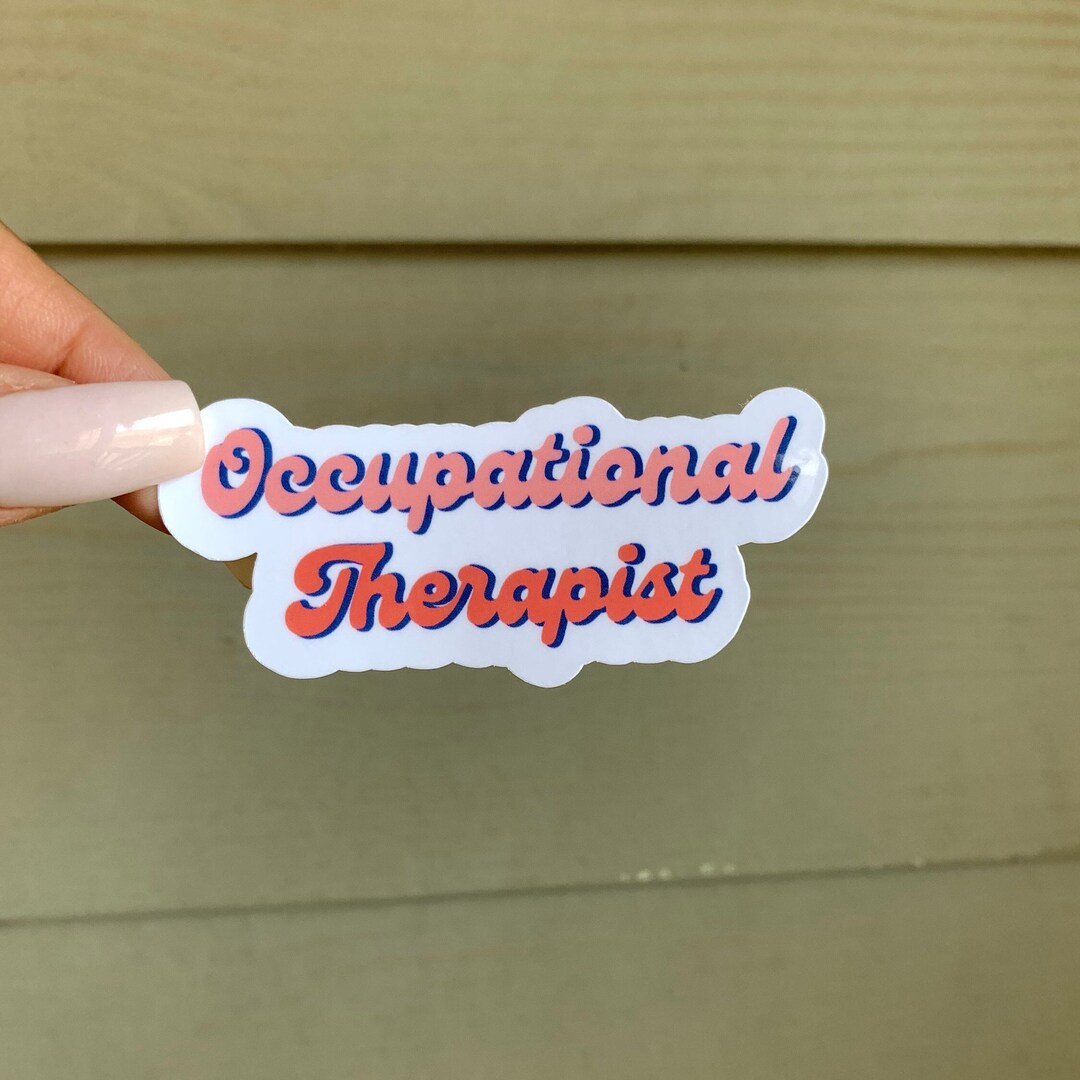 Occupational Therapy Sticker: 70s Groovy Font, OT Gift - Etsy