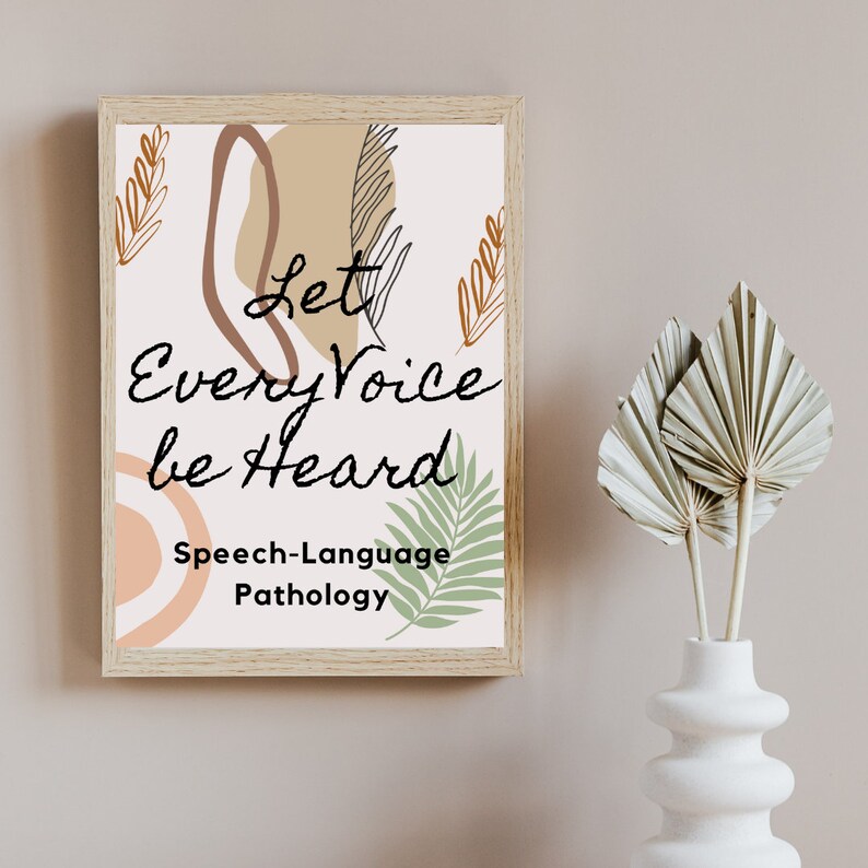 Let Every Voice Be Heard Digital Poster, SLP Decor, Speech Therapy Room ...