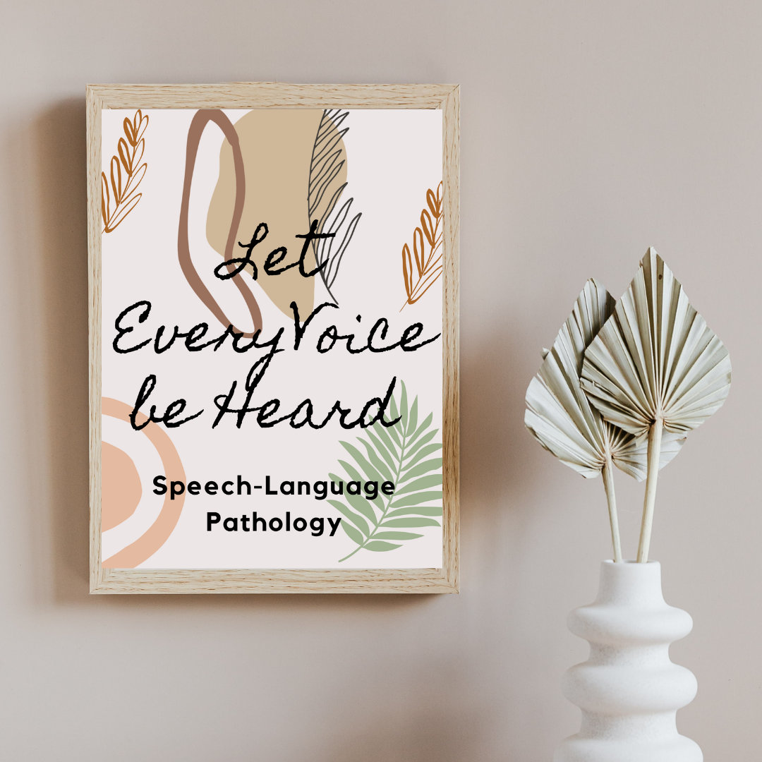 Let Every Voice Be Heard Digital Poster, SLP Decor, Speech Therapy Room ...