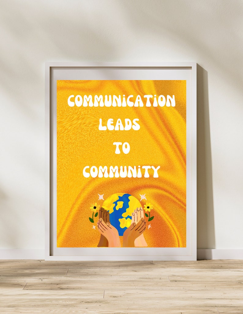Communication Leads to Community Poster: SLP Decor (digital Print) - Etsy