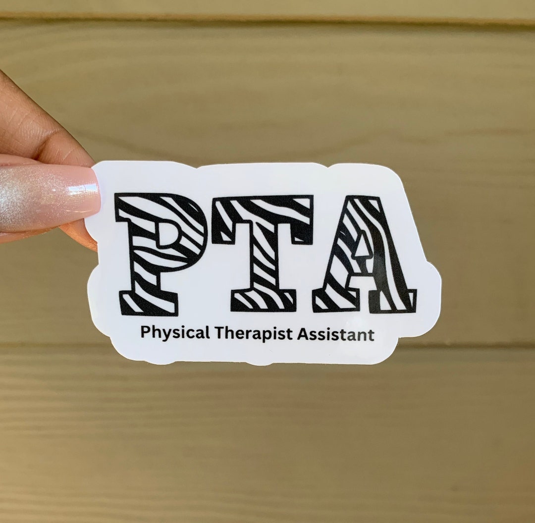 Zebra Print Physical Therapy PTA Sticker | PTA Sticker for Laptop ...