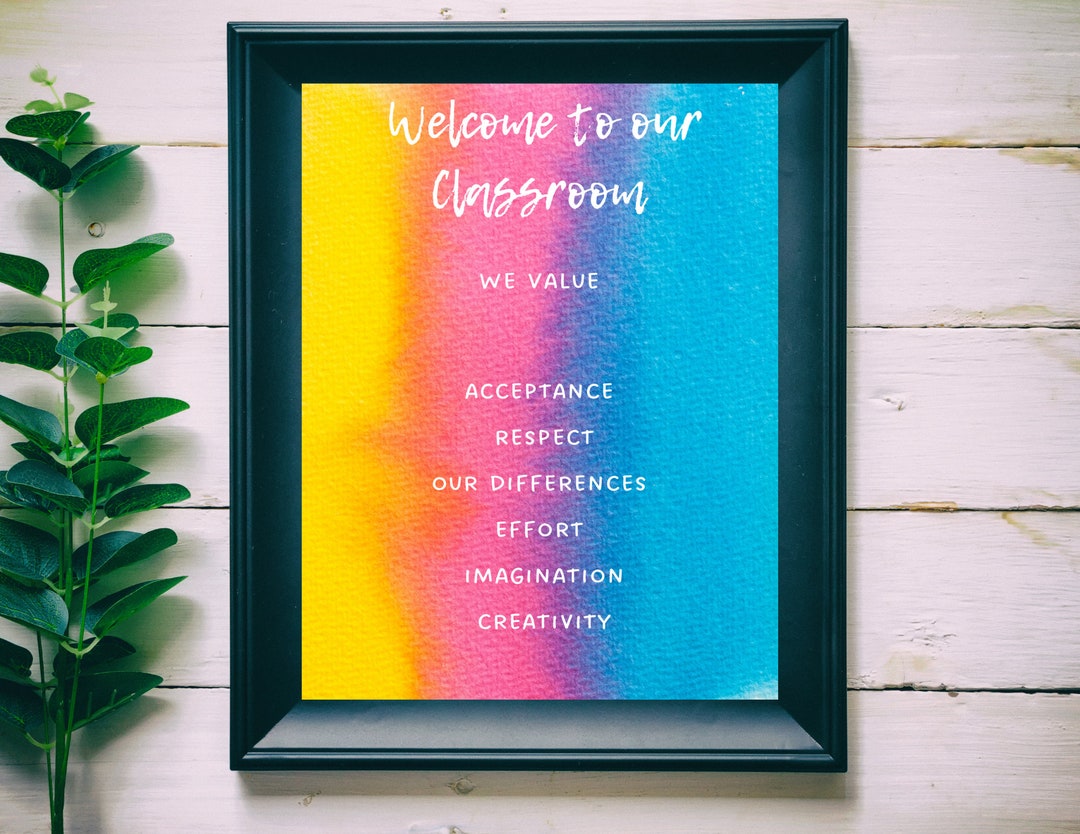 Welcome to Our Classroom Poster: Watercolor Classroom Decor (digital ...