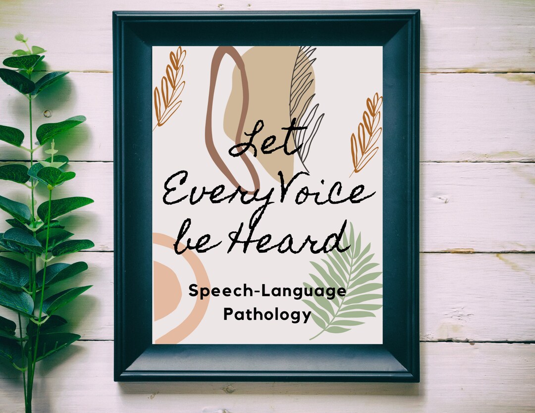 Let Every Voice Be Heard Digital Poster, SLP Decor, Speech Therapy Room ...