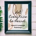 Let Every Voice Be Heard Digital Poster, SLP Decor, Speech Therapy Room ...