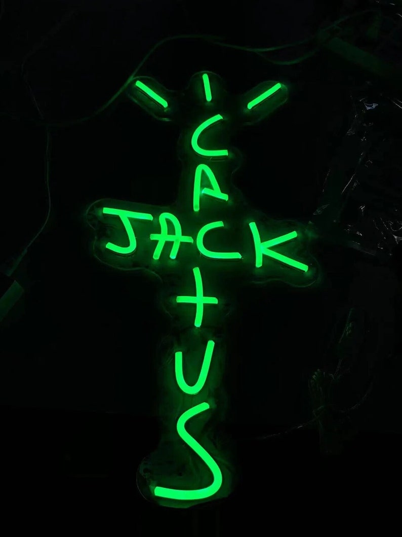 Cactus Jack Neon Sign, Cactus Jack, Rap Poster, Disco Ball Decor ...