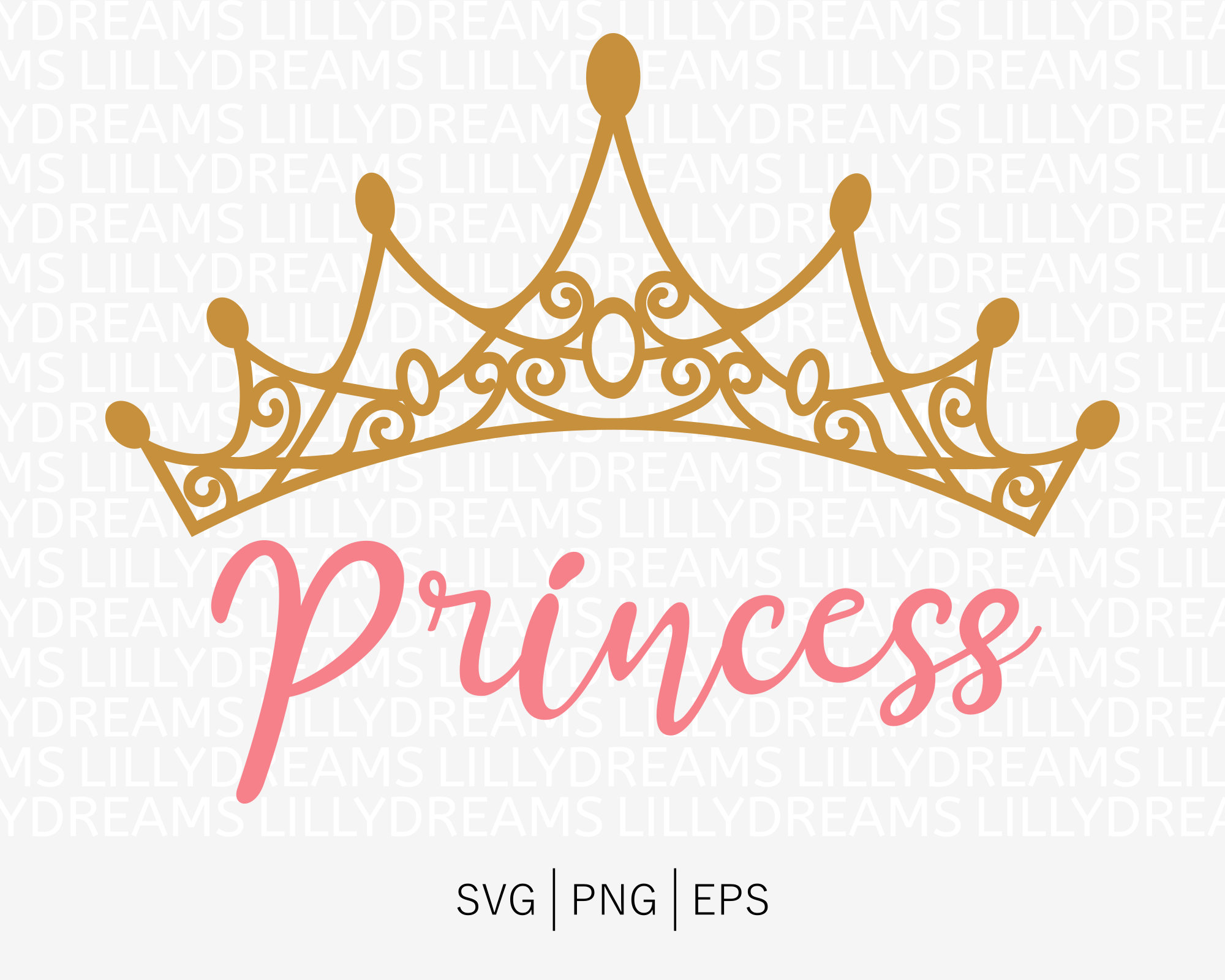 Princess Word Art With Crown