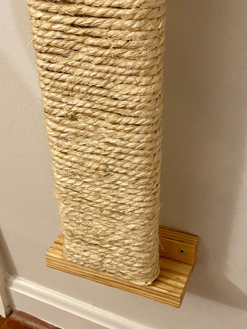 Wall Mounted Cat Scratching Post Handmade Cat Scratcher Wood - Etsy