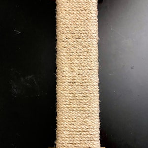 Wall Mounted Cat Scratching Post, Handmade Cat Scratcher, Wood Cat ...