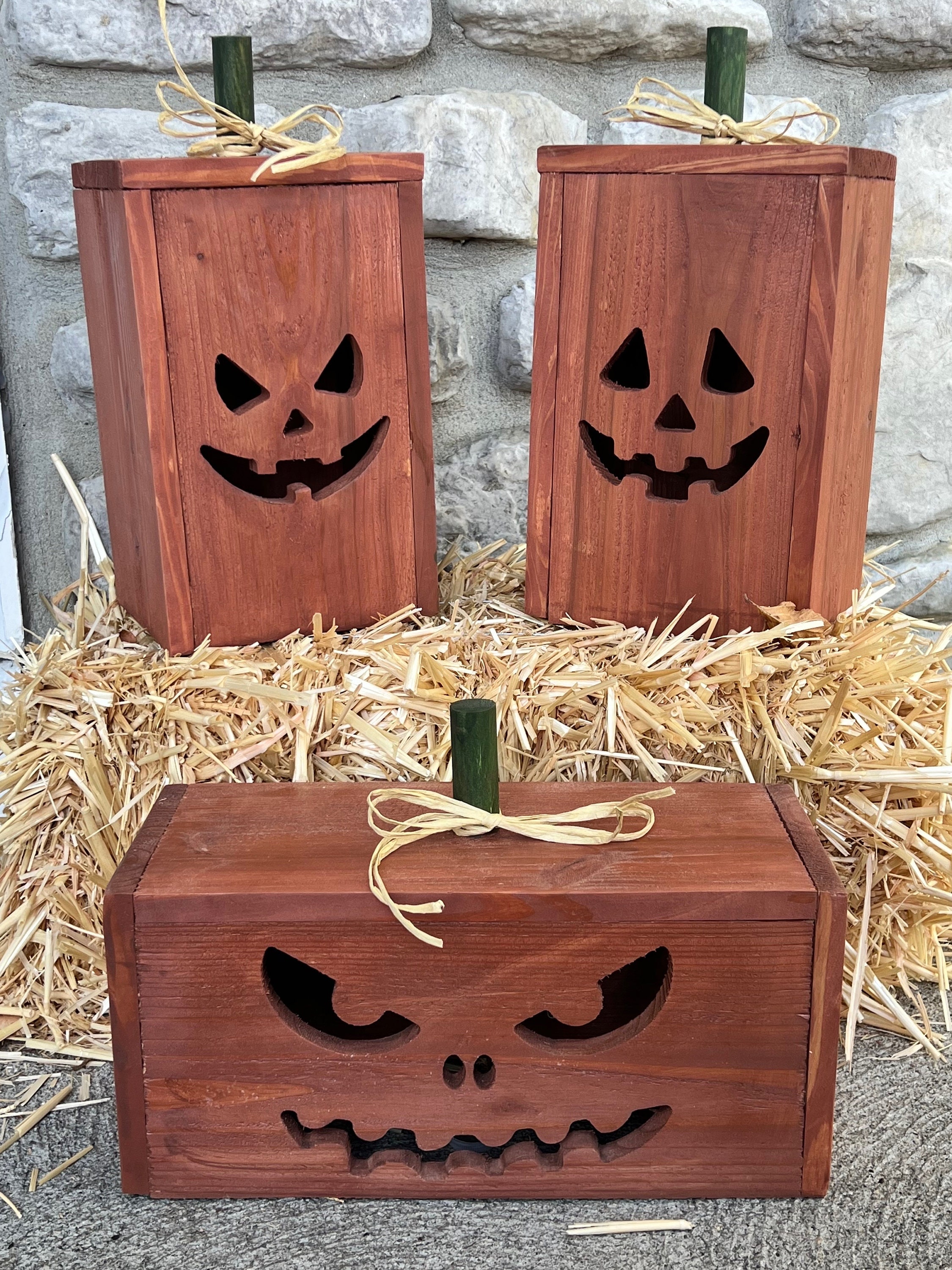 SET OF 3* Halloween Jack O’ Lanterns - Etsy