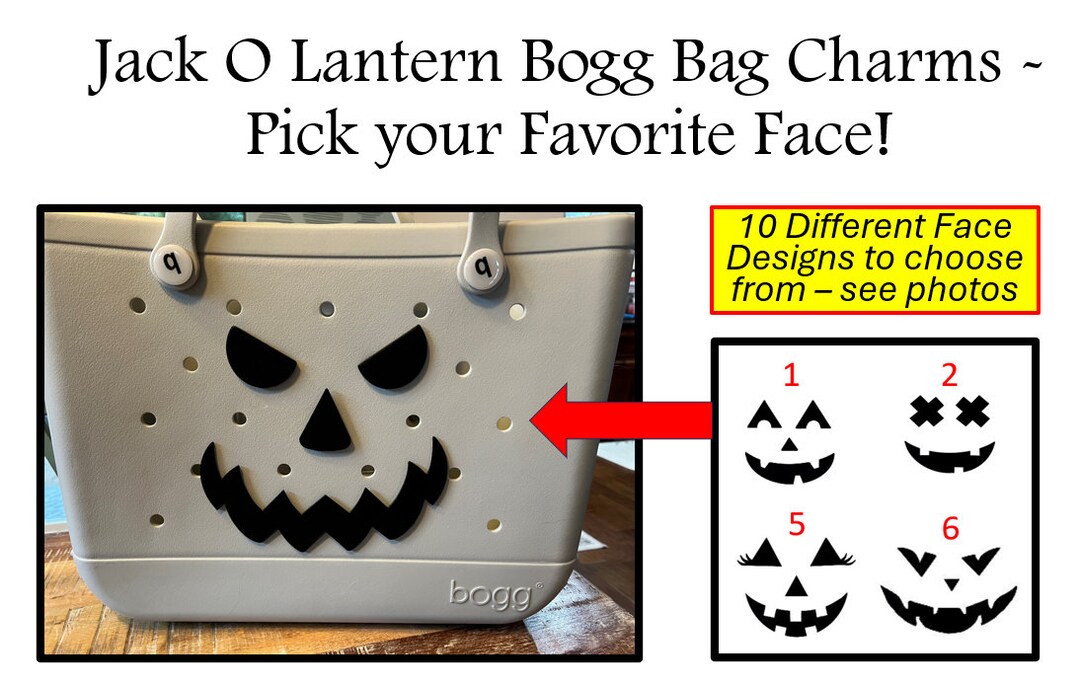 Bogg Bag Charms, Jack O Lantern, Halloween, Carved Pumpkin, Bogg Bag ...
