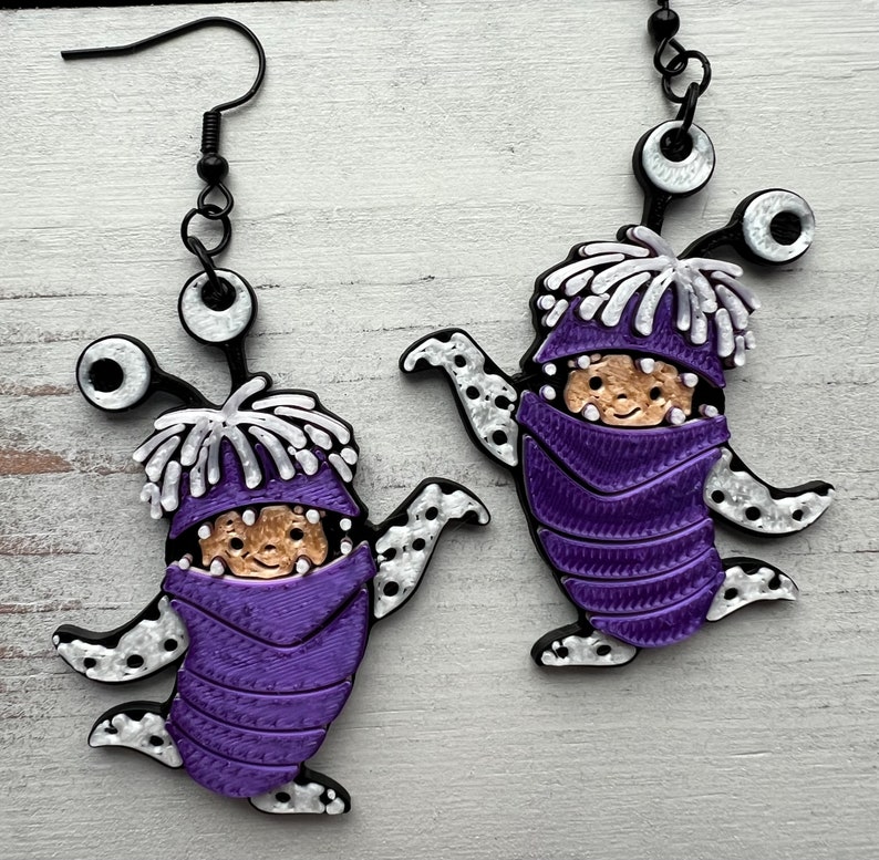 Boo From Monsters Inc Inspired Dangle Earring Disney Sully Sullivan ...