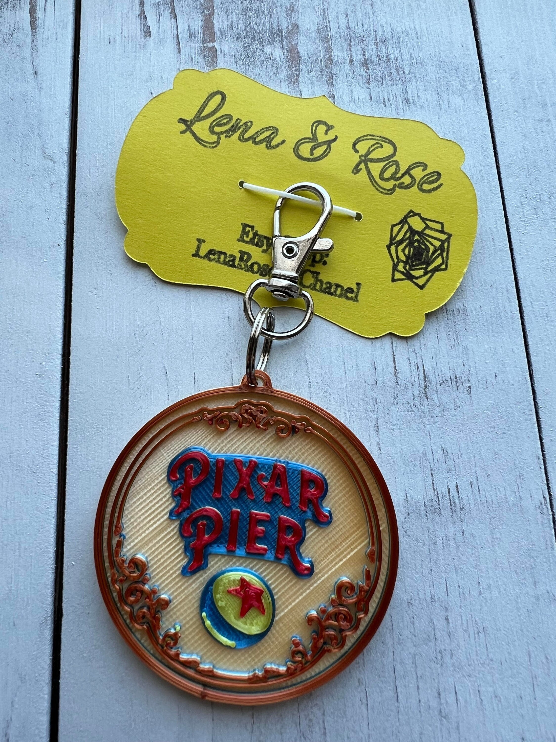 Disney Inspired Pixar Pier Keychain Purse Charm Zipper - Etsy