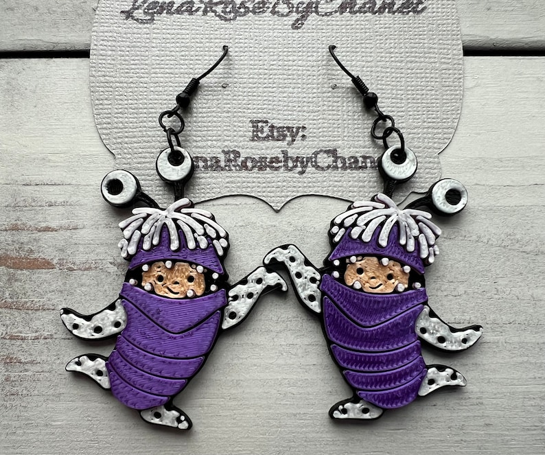Boo From Monsters Inc Inspired Dangle Earring Disney Sully Sullivan ...