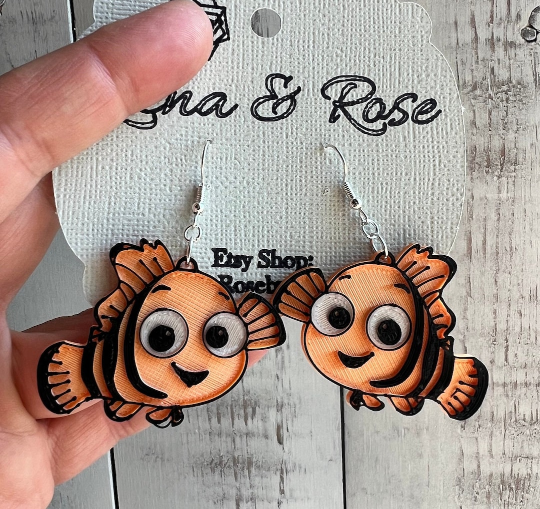 Nemo Earrings | Disney Inspired | Finding Nemo | Finding Dory | 3D ...