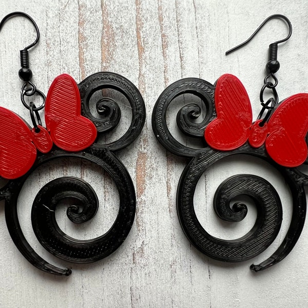 Minnie Mouse Earring - Etsy