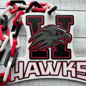 Custom 3D Printed Oversized Sports Turnover Chain, Oversized Medallion ...