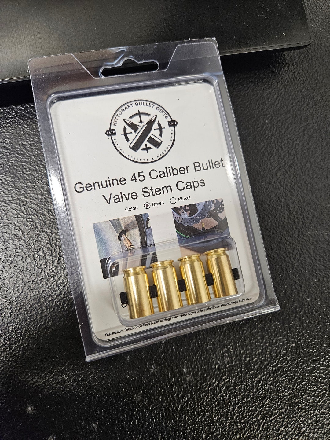 45 Caliber Brass Bullet Valve Stem Covers, Shell Casing Valve Stem Caps ...