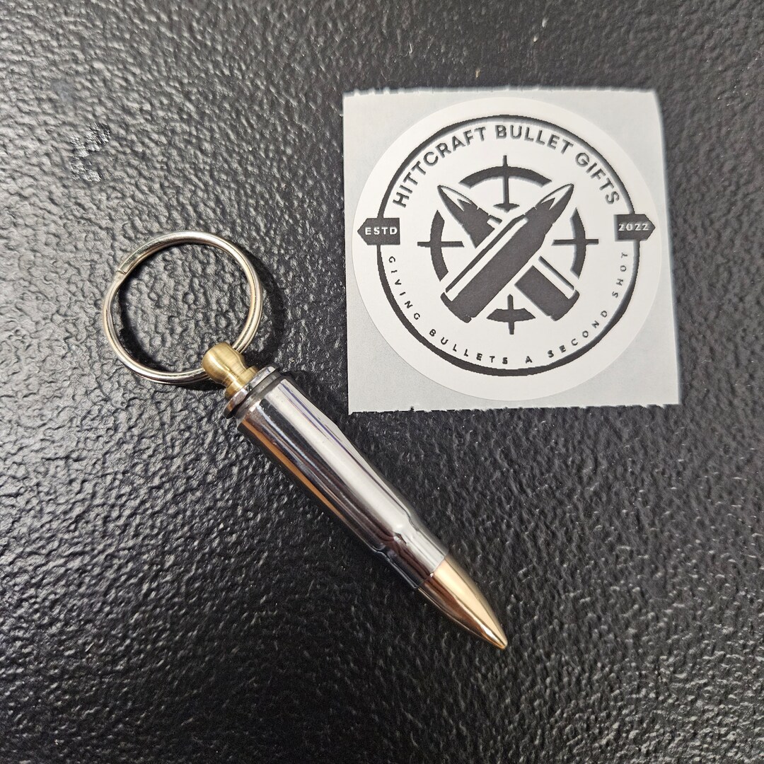 Genuine 7.62 Bullet Keychain, Tactical Keychain, Stainless Ring ...