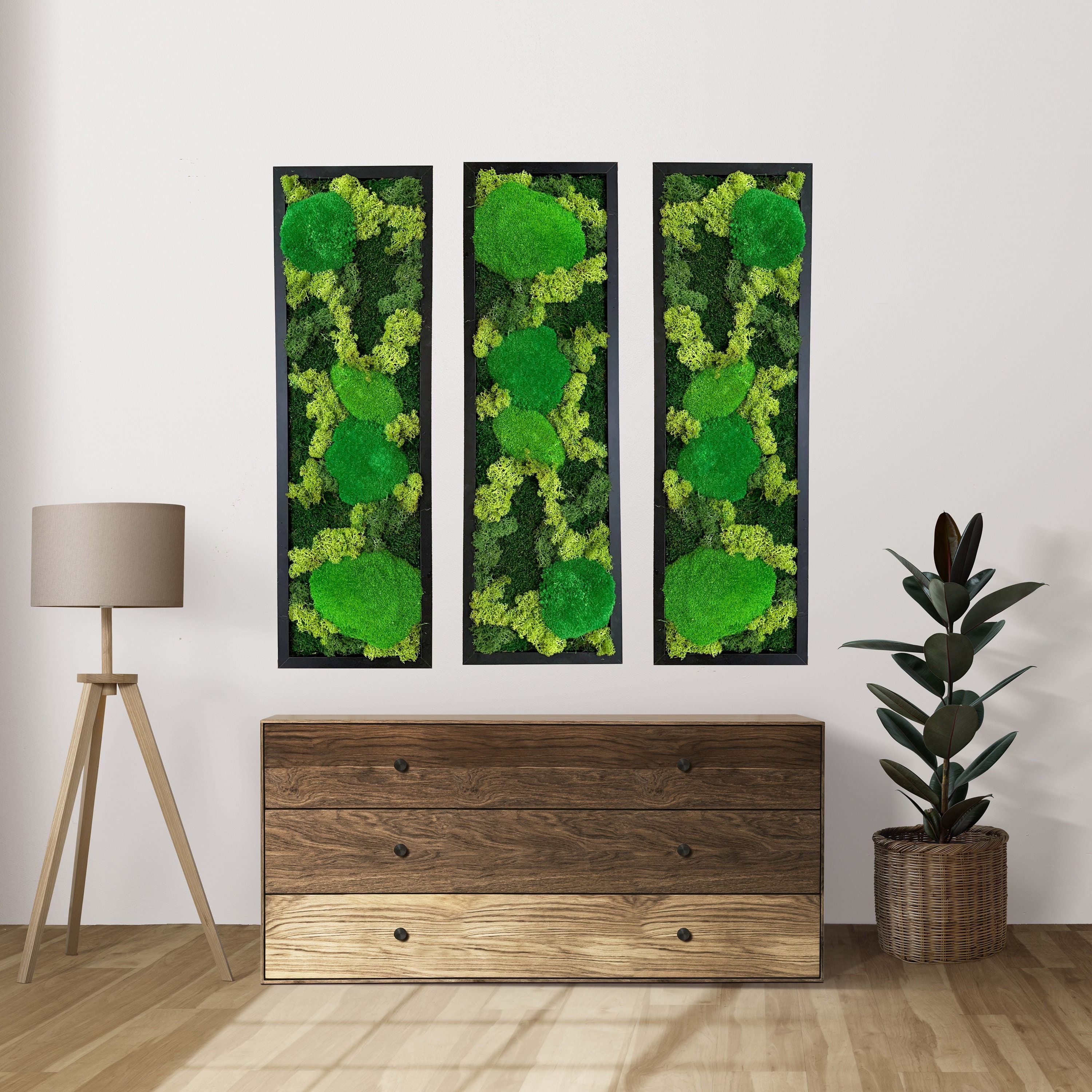 Vertically Moss Wall Art Vertical Preserved Moss Wall Decor - Etsy
