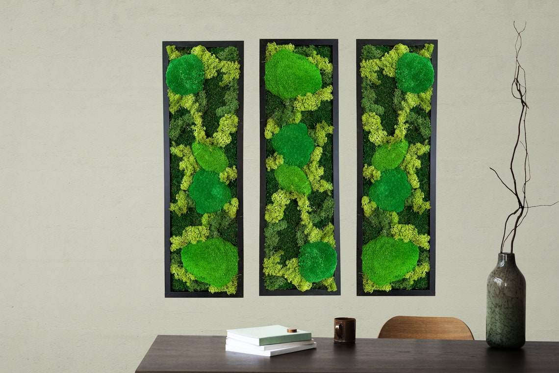 Vertically Moss Wall Art Vertical Preserved Moss Wall Decor - Etsy
