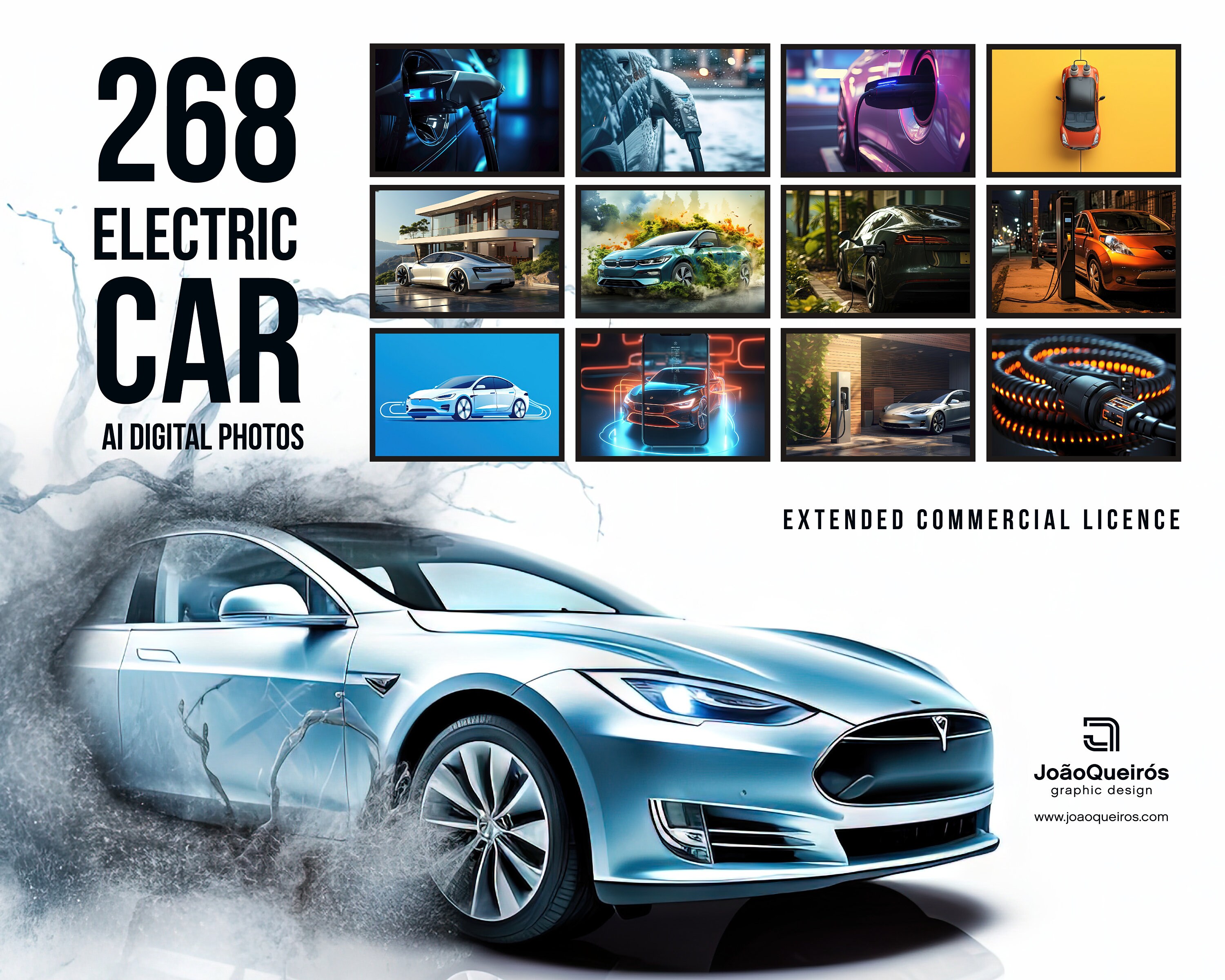 Electric Car AI Digital Photos Pack-268 Images electric Car Backgrounds ...