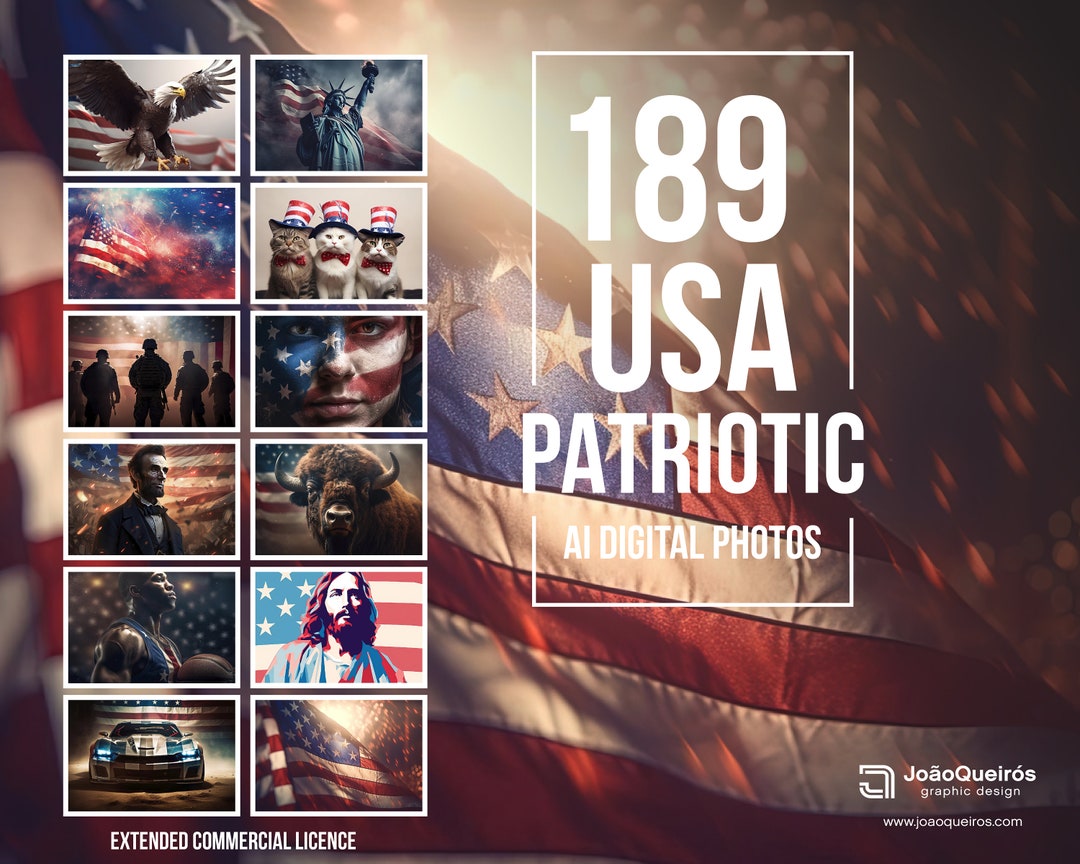 189 USA Patriotic - 4th of July - AI Digital Photos Pack - Ideal for ...