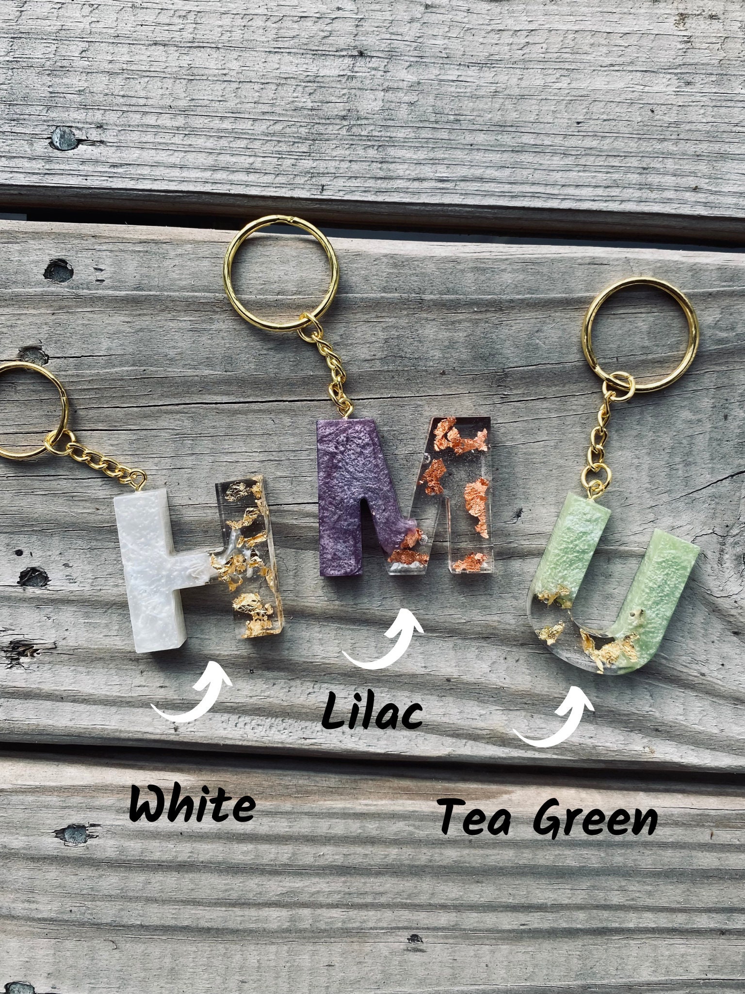 Initial Resin Keychain Custom Letter Keychain Personalized - Etsy