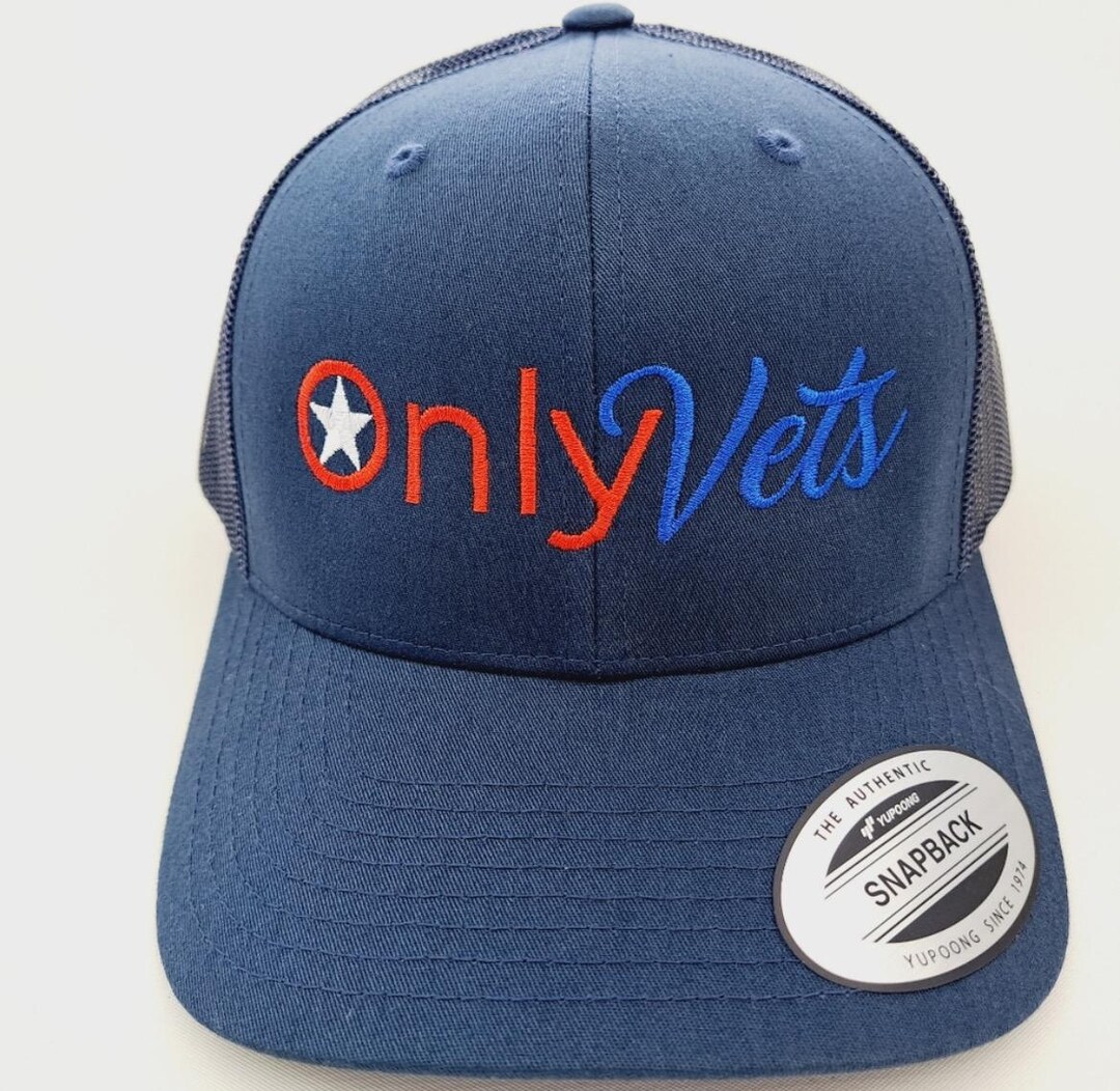 Only Vets Mens Veteran Hat Low Profile Curved Bill Embroidered - Etsy