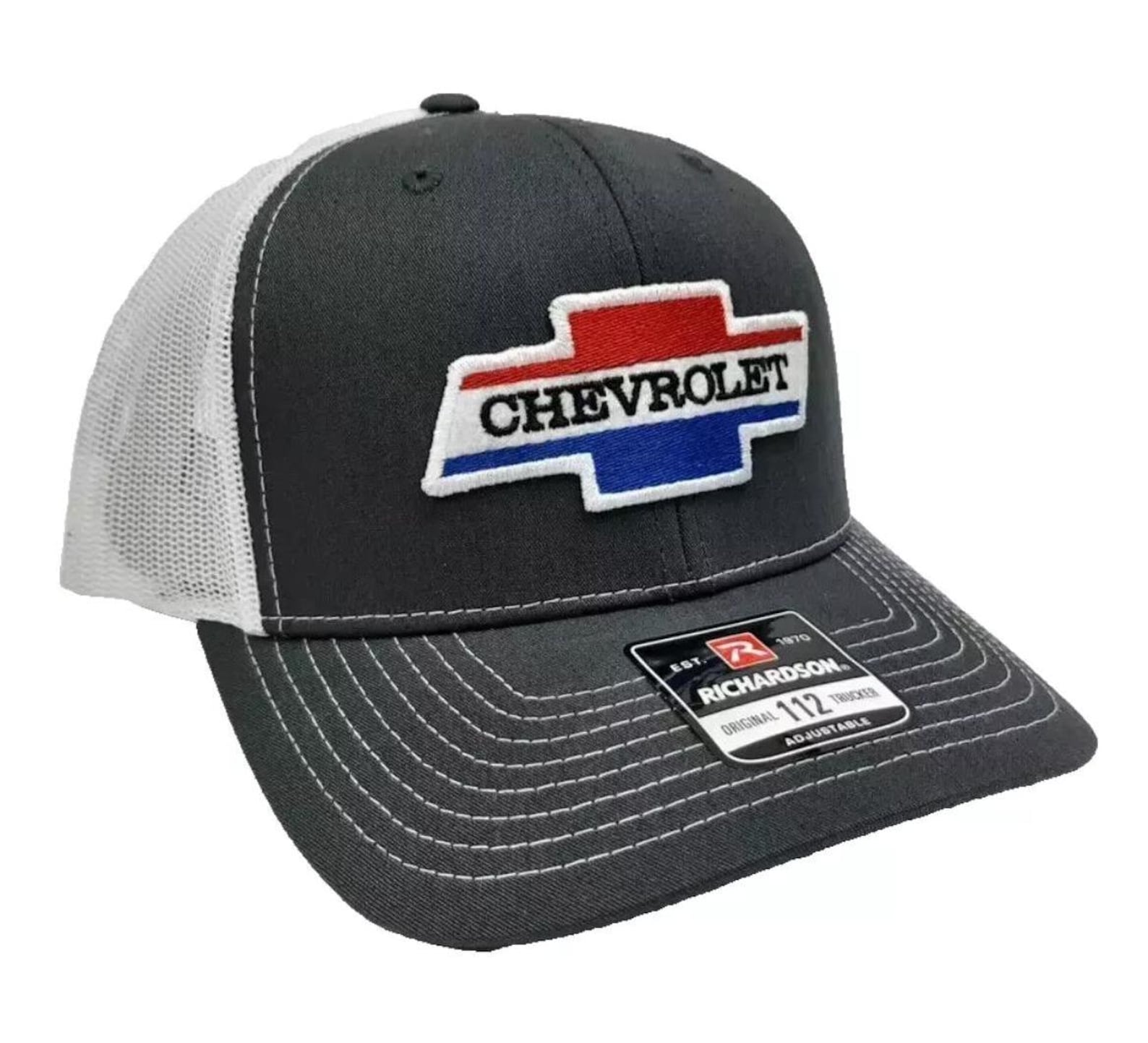 Richardson 112 Trucker Chevy Chevrolet Patch Cap Mesh Snapback Gray - Etsy