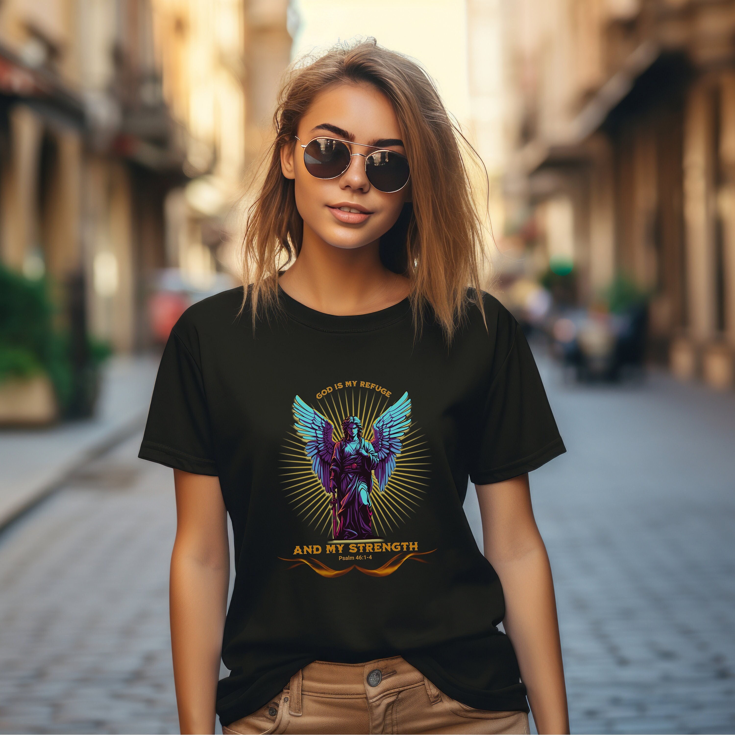 Guardian Angel T Shirt, Warrior Angel, Encouragement, Faith Based Shirt ...