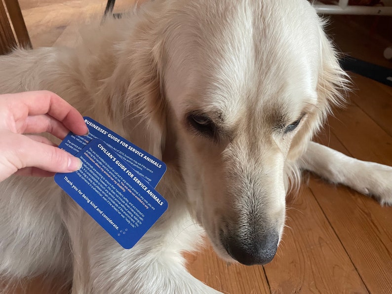 Service Animal Information/education Card or Print Template | ADA Law ...