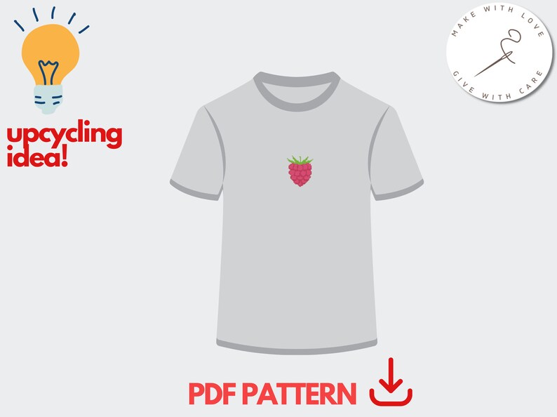 Raspberry Mini Cross Stitch Pattern. Simple Embroidery Pattern - Etsy