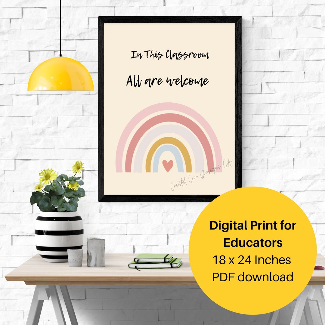 Digital Poster Inclusivity for Educators "in This Classroom All Are ...