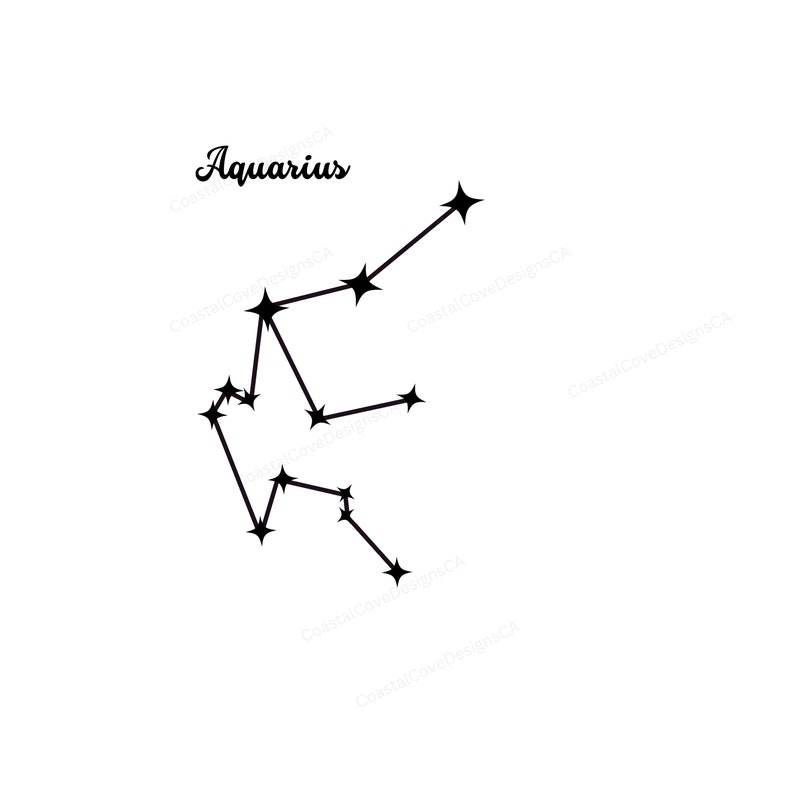 Aquarius Constellation SVG and PNG, Zodiac Sign Svg, Aquarius Astrology ...