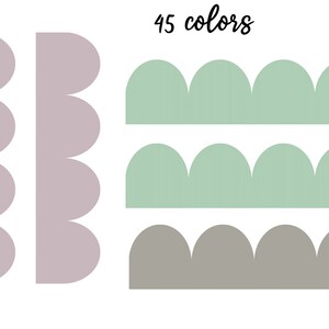 Boho Scalloped Bulletin Board Borders, Neutral Classroom Decor (PDF ...