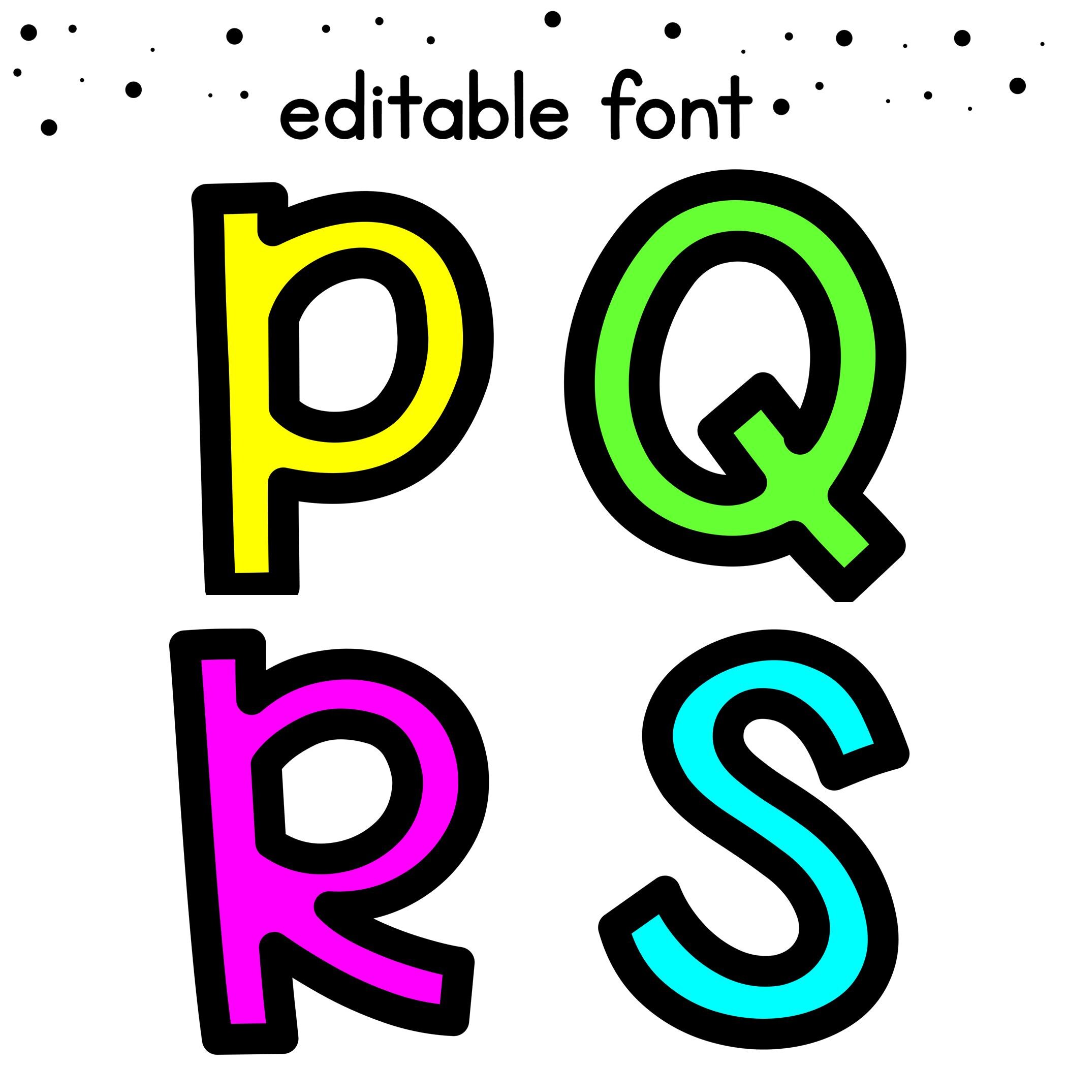 Printable Bulletin Board Letters, Neon Large Alphabet Letters, Wall ...