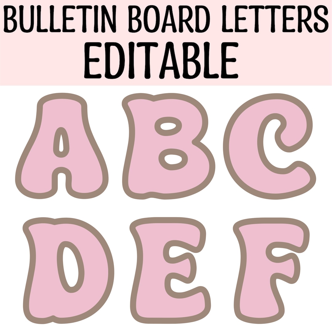 Printable Boho Neutral Bulletin Board Letters, Alphabet Letters, Back ...