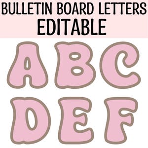 Printable Boho Neutral Bulletin Board Letters, Alphabet Letters, Back ...