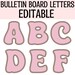 Printable Boho Neutral Bulletin Board Letters, Alphabet Letters, Back ...