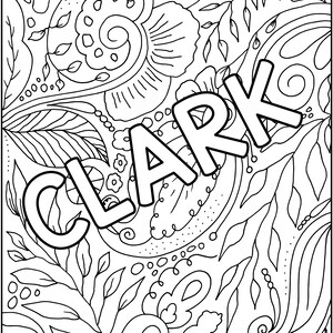 Personalized Name Coloring Pages, Floral Botanical Designs (PDF & PPTX ...
