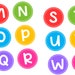 Printable Round Alphabet Letters, Bright Alphabet Letters Posters ...