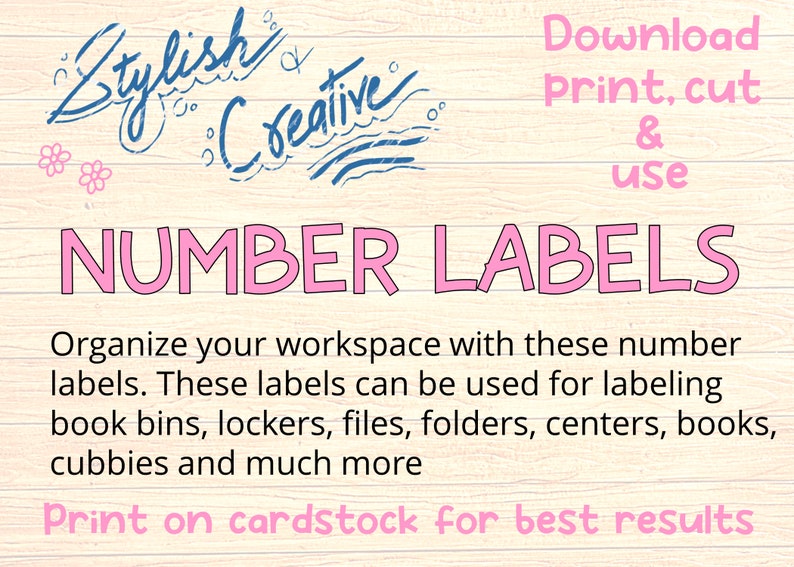 Printable Number Labels, Classroom Calendar Numbers, Boho Neutral ...